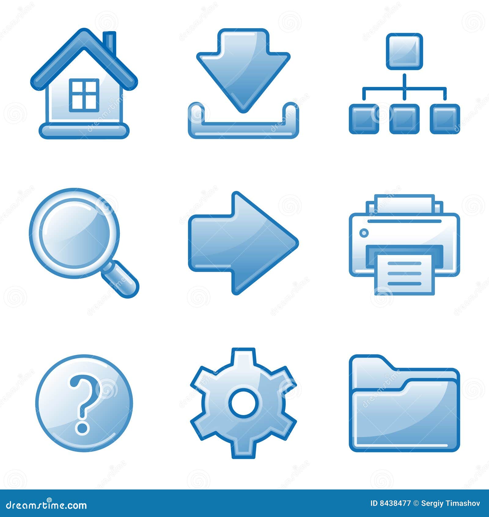 Basic web icons stock vector. Illustration of print, service - 8438477