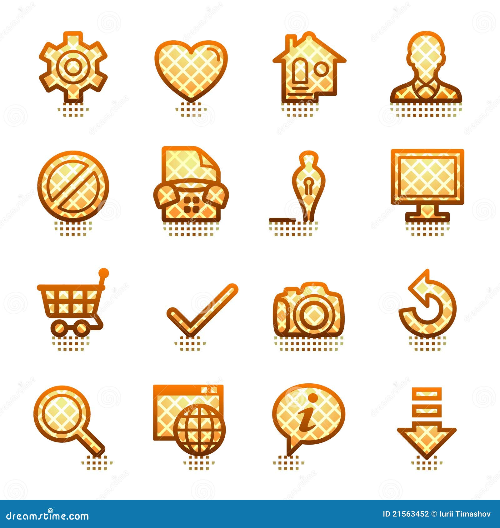 Basic Web Icons. Brown Series. Stock Vector - Illustration of load ...
