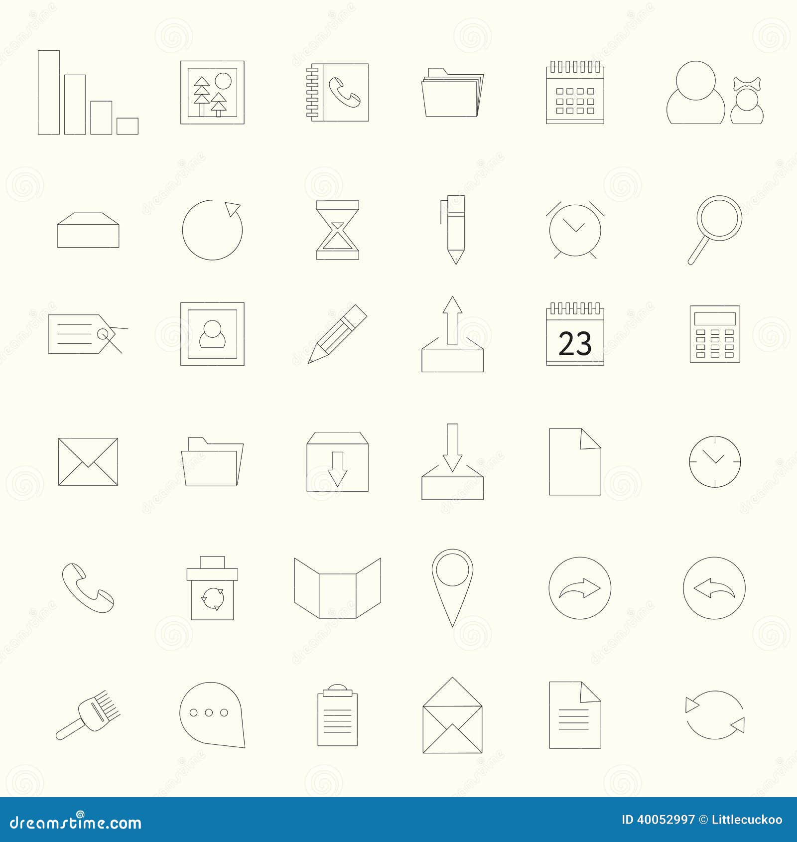 Basic web icons stock illustration. Illustration of information - 40052997