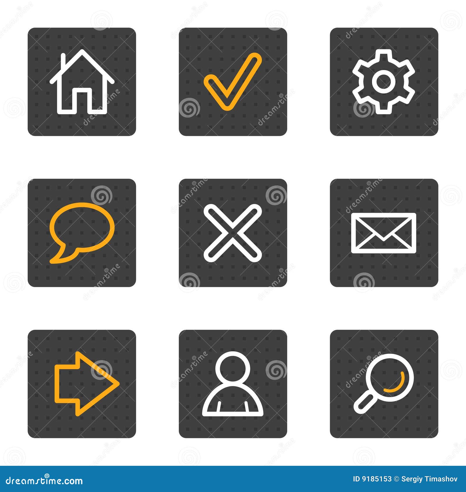 Basic Web Icons, Grey Buttons Series Stock Vector - Illustration of ...