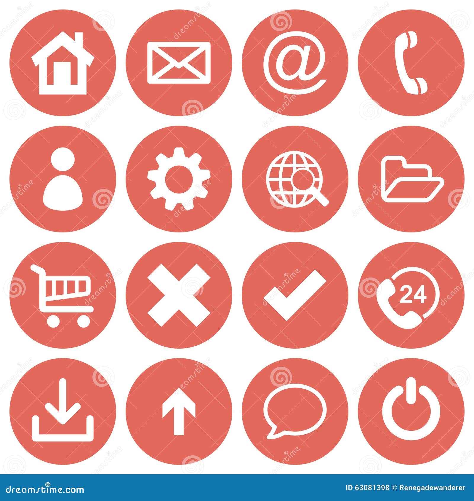 Basic web icons stock vector. Illustration of contact - 63081398