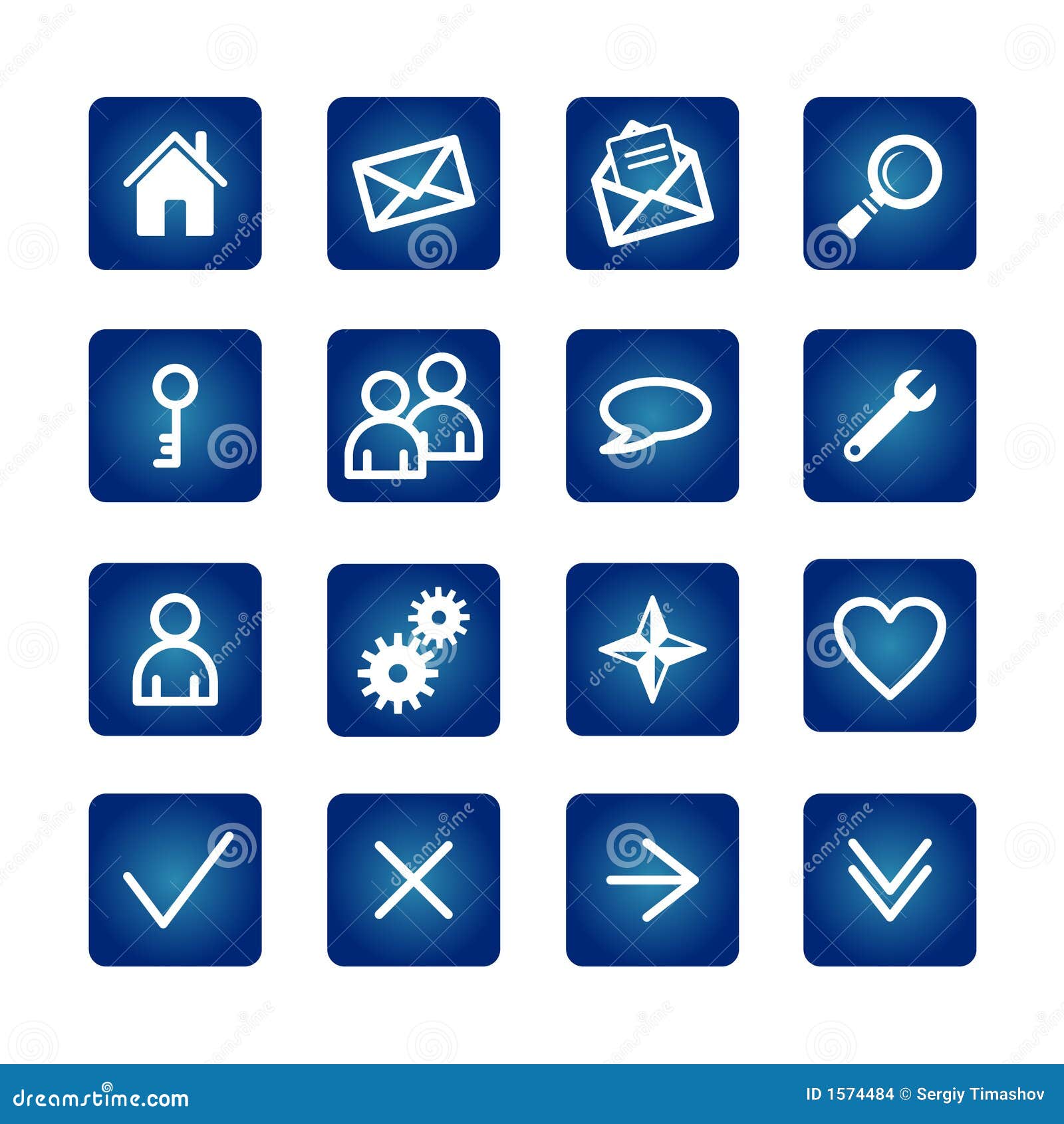 Basic web icons set stock vector. Illustration of talking - 1574484