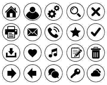 Basic web icons stock vector. Illustration of elements - 158715332