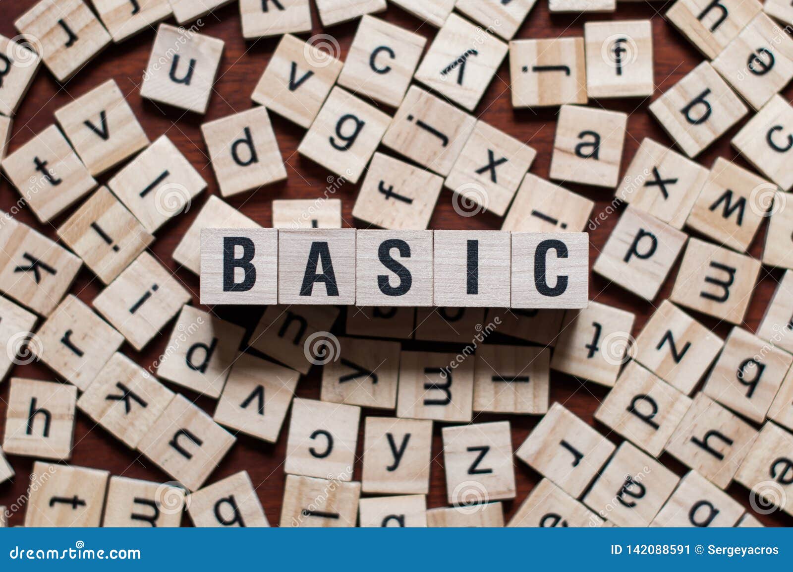 Basic Word With Glow Powder Royalty-Free Stock Photography ...