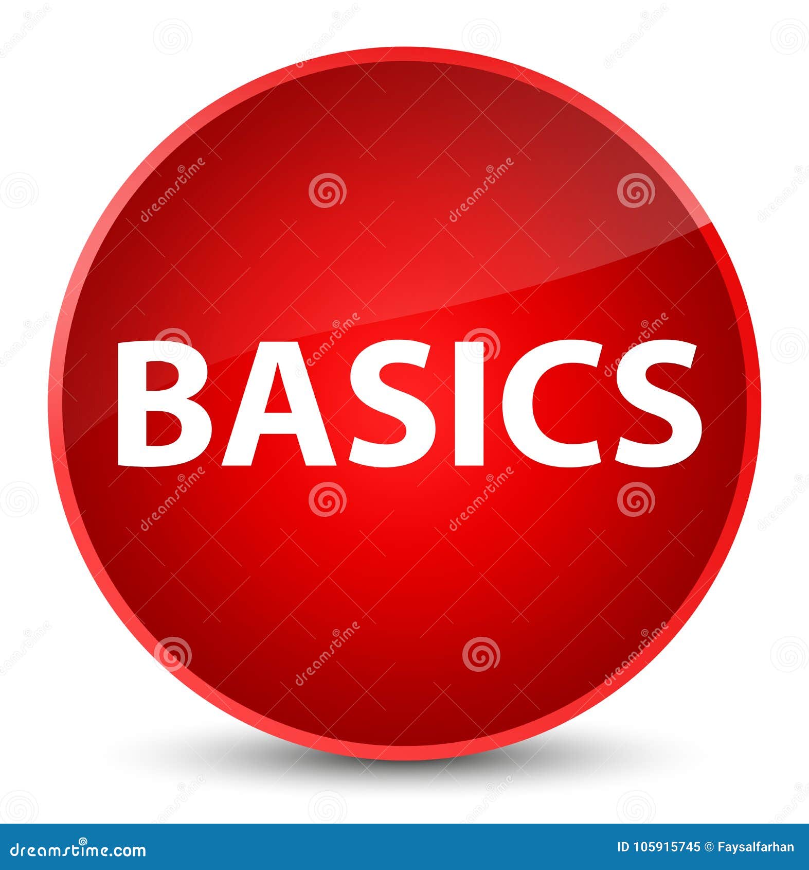 Basics Elegant Red Round Button Stock Illustration - Illustration of ...