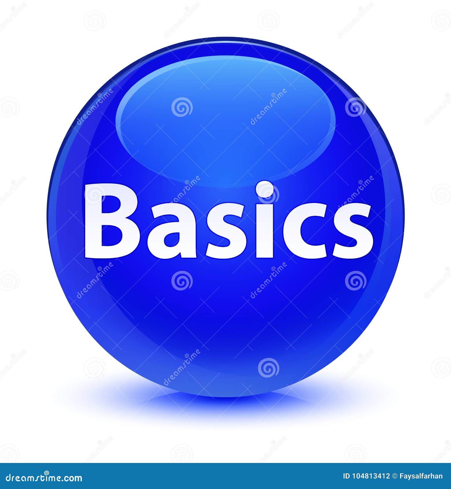 Basics Glassy Blue Round Button Stock Illustration - Illustration of ...