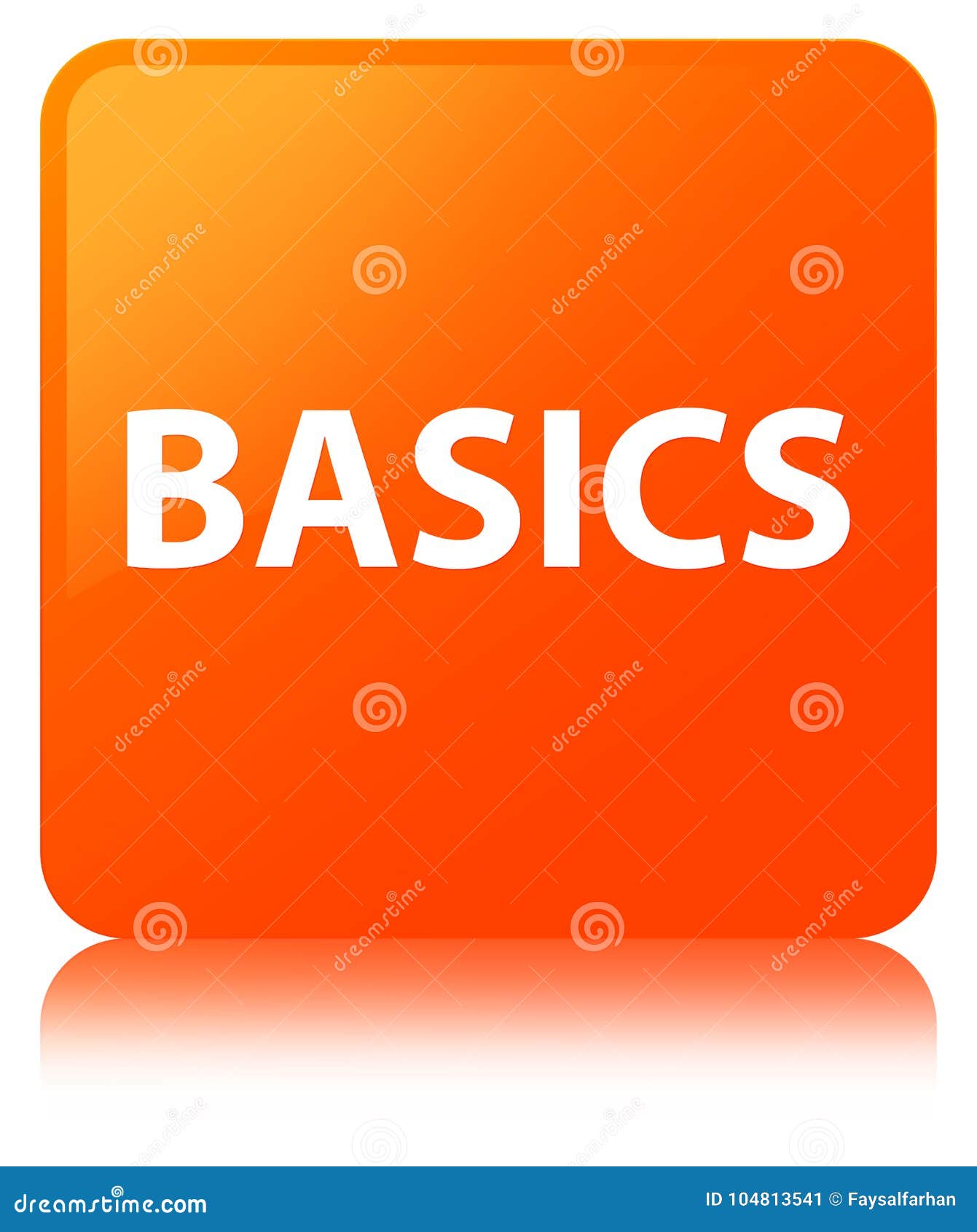Basics Orange Square Button Stock Illustration - Illustration of core ...