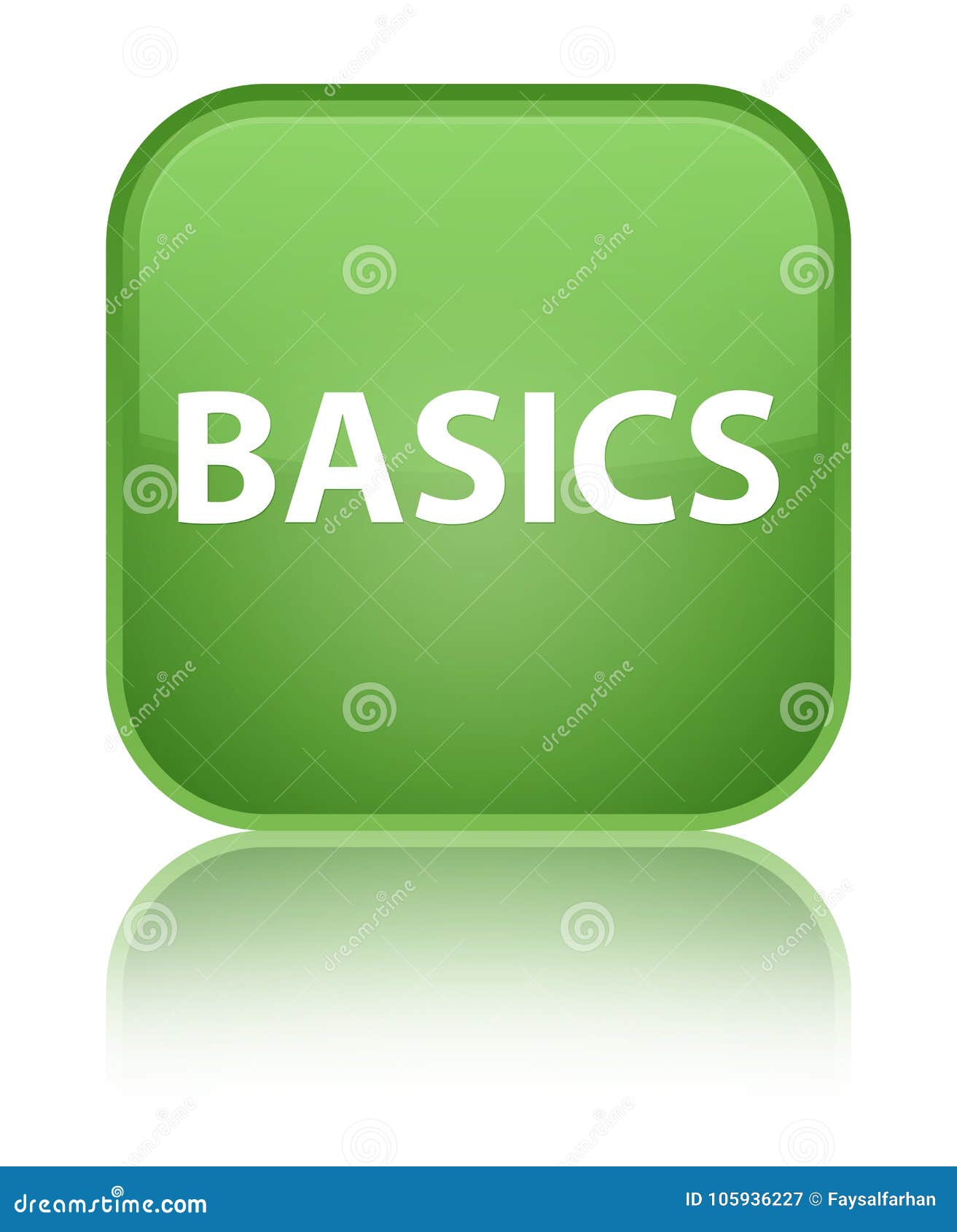 Basics Special Soft Green Square Button Stock Illustration ...