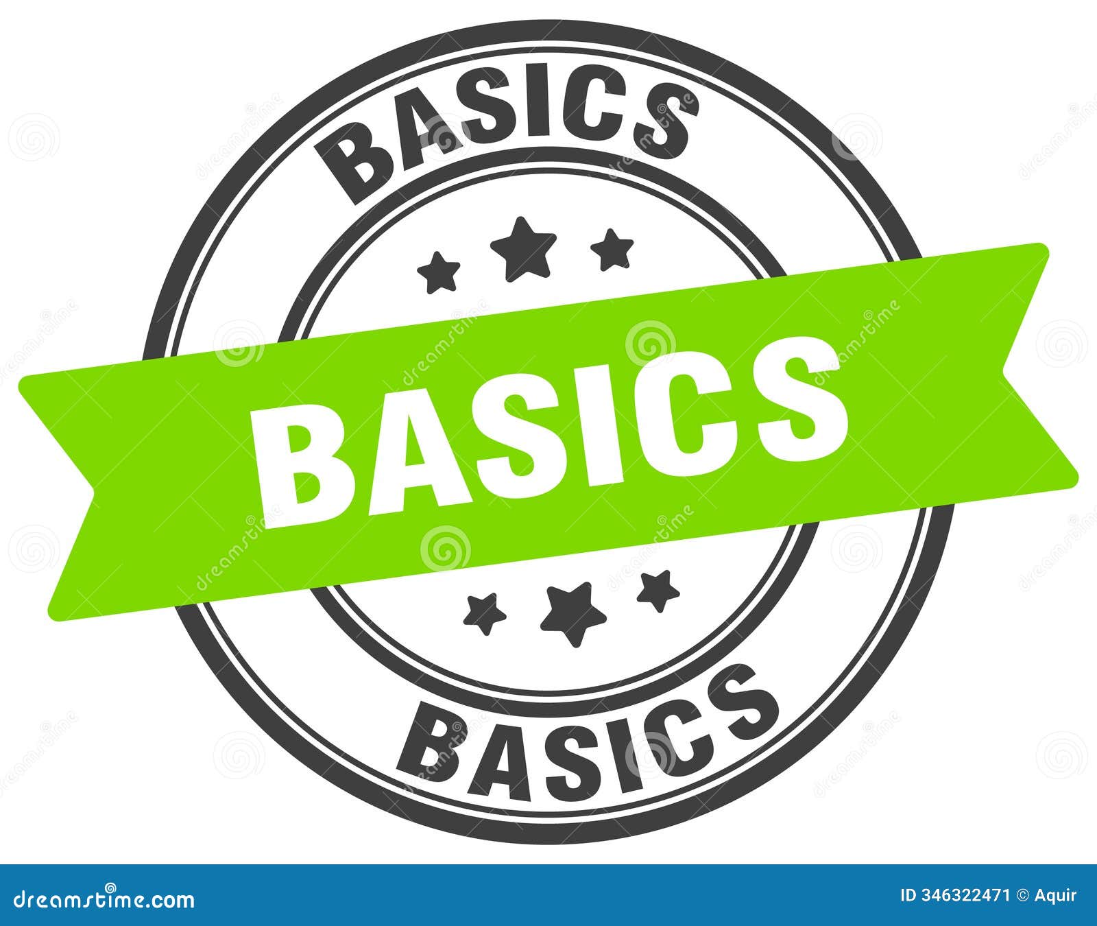 Basics Stamp. Basics Label on Transparent Background. Round Sign Stock ...