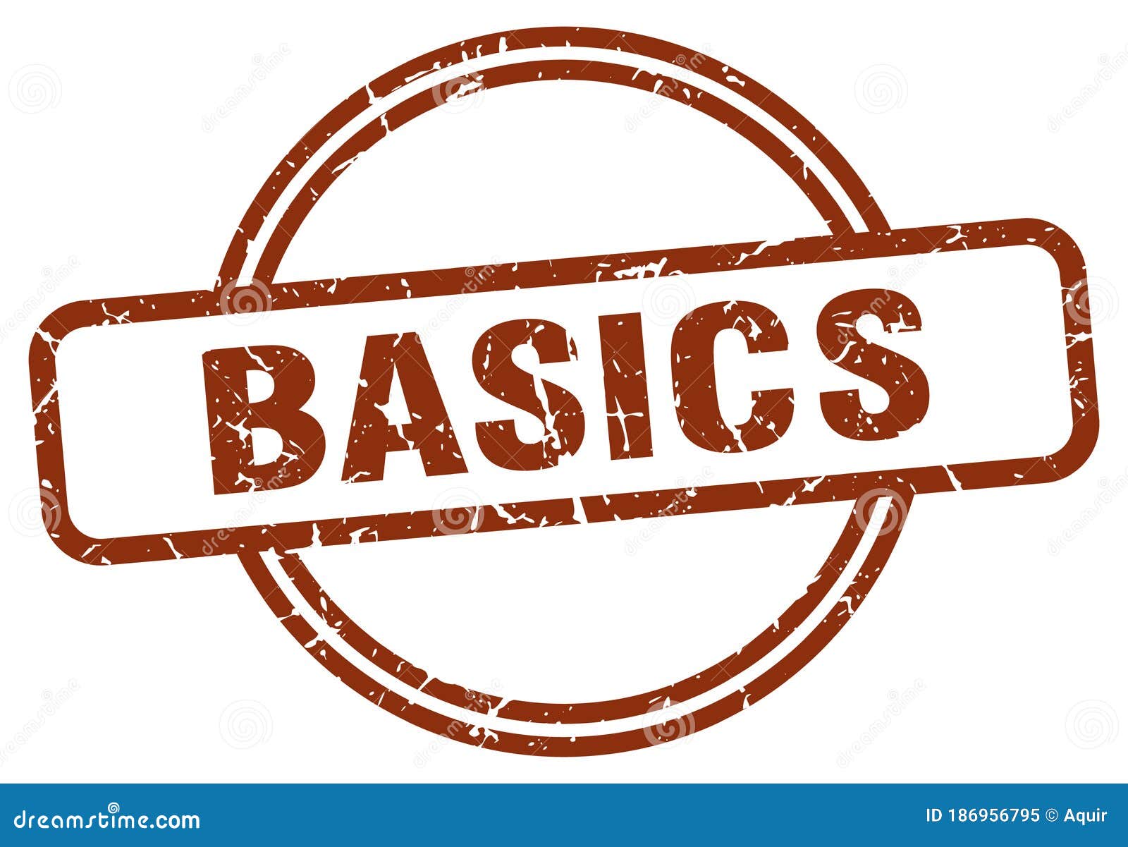Basics Stamp. Basics Round Vintage Grunge Label Stock Vector ...