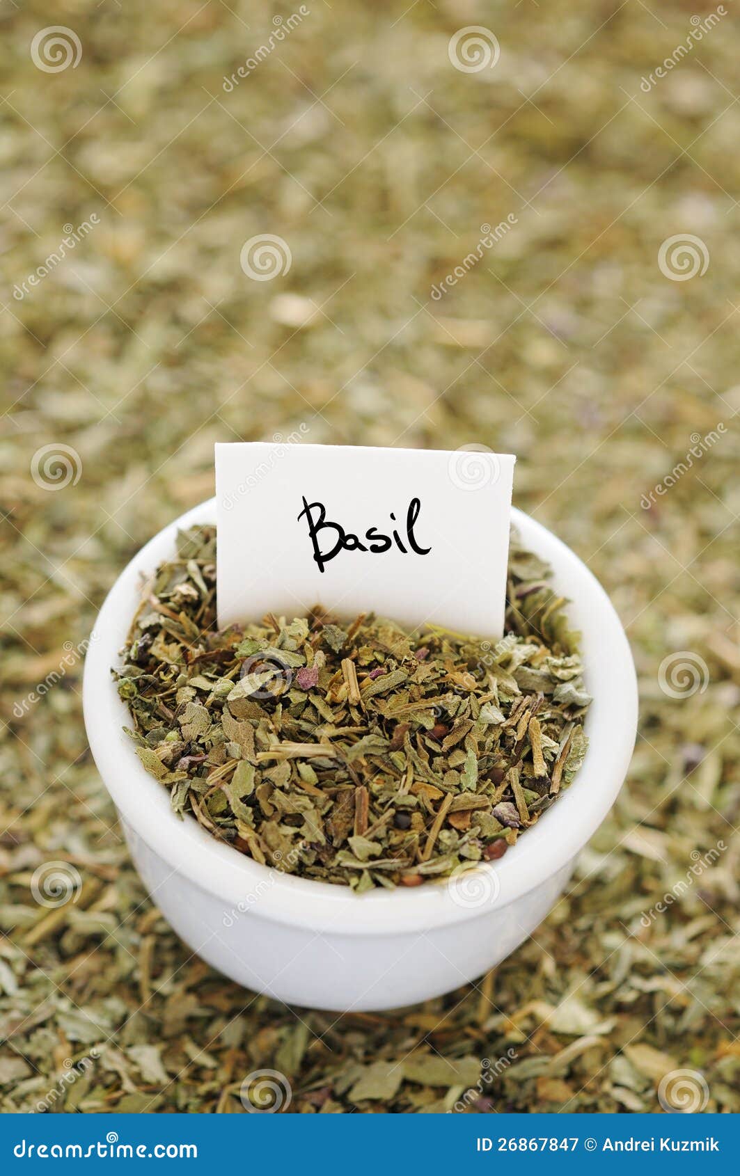 Basil stock image. Image of condiment, dried, leaf, food - 26867847