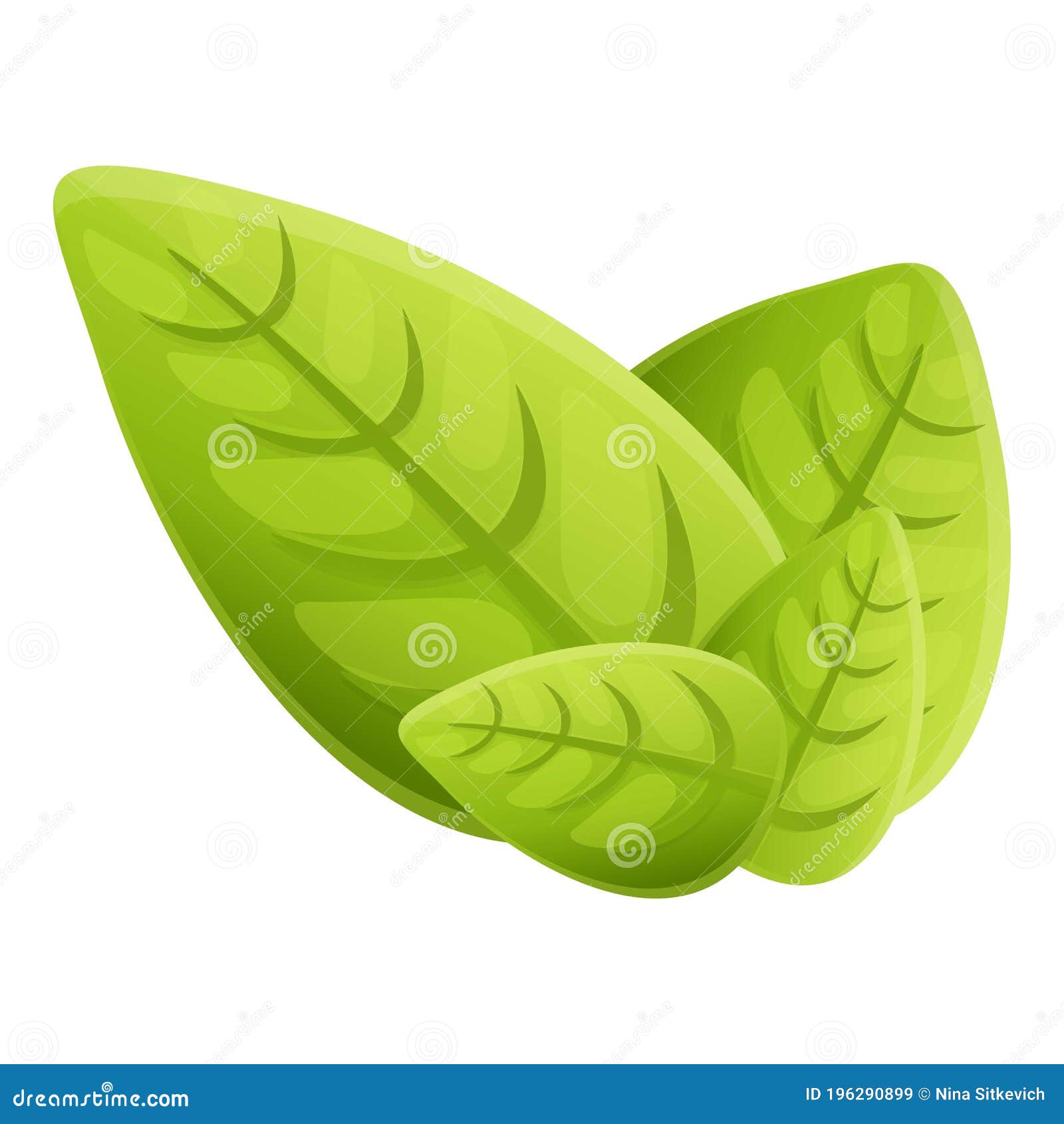 Basil Culinary Icon, Cartoon Style Stock Vector - Illustration of ...