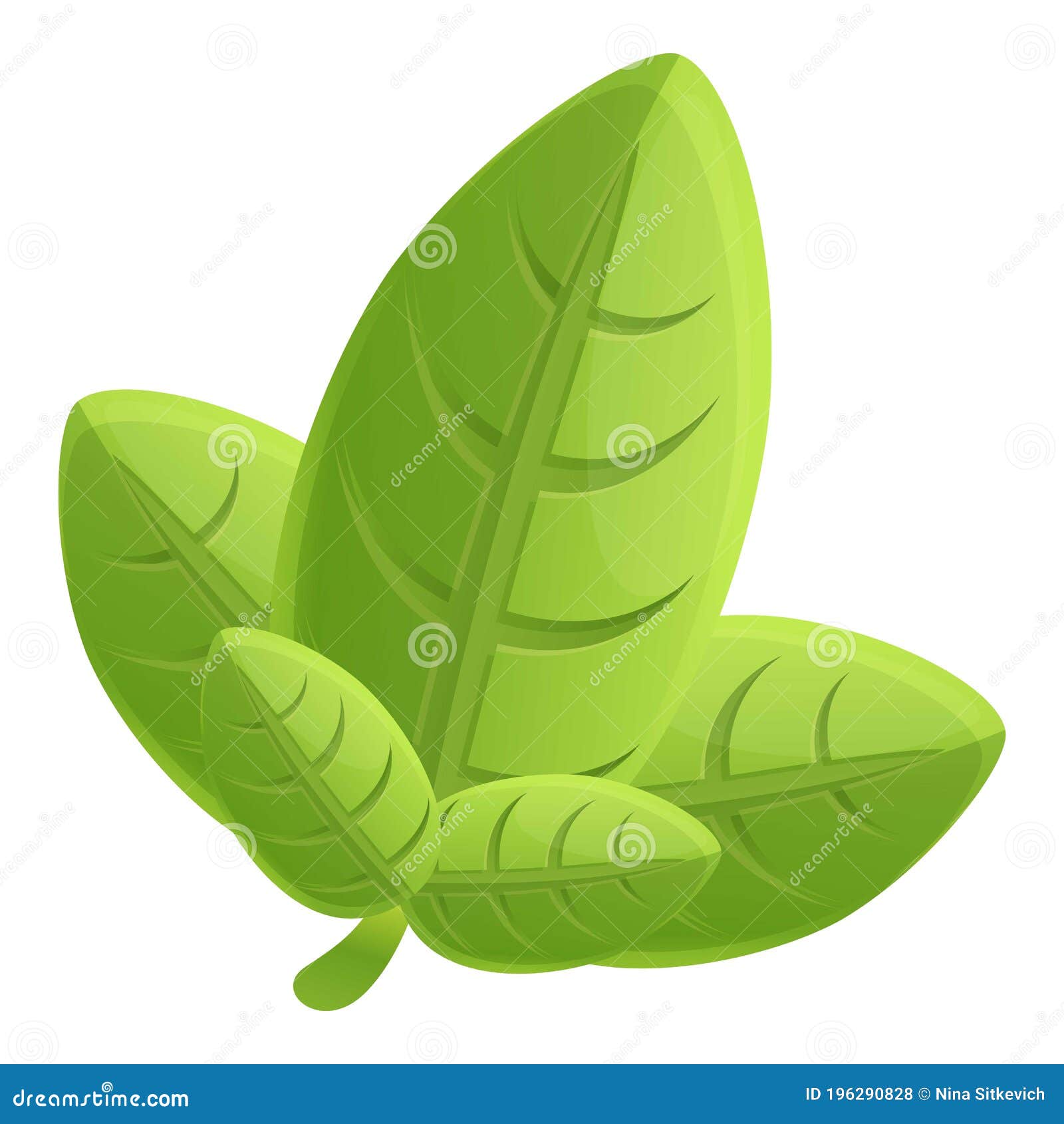 Basil Dieting Icon, Cartoon Style Stock Vector - Illustration of leaf ...