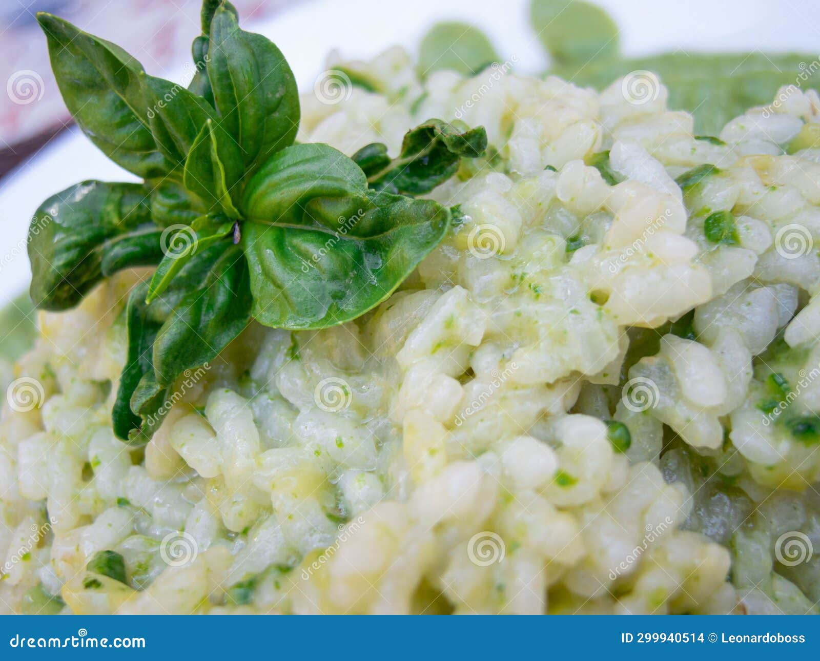 Basil Highlight: Asparagus Risotto Stock Photo - Image of rice ...