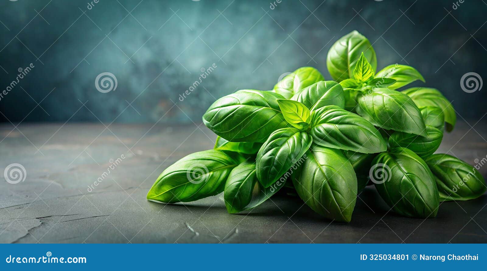 Basil Leaves Isolated on Solid Background AI-Created Content Stock ...