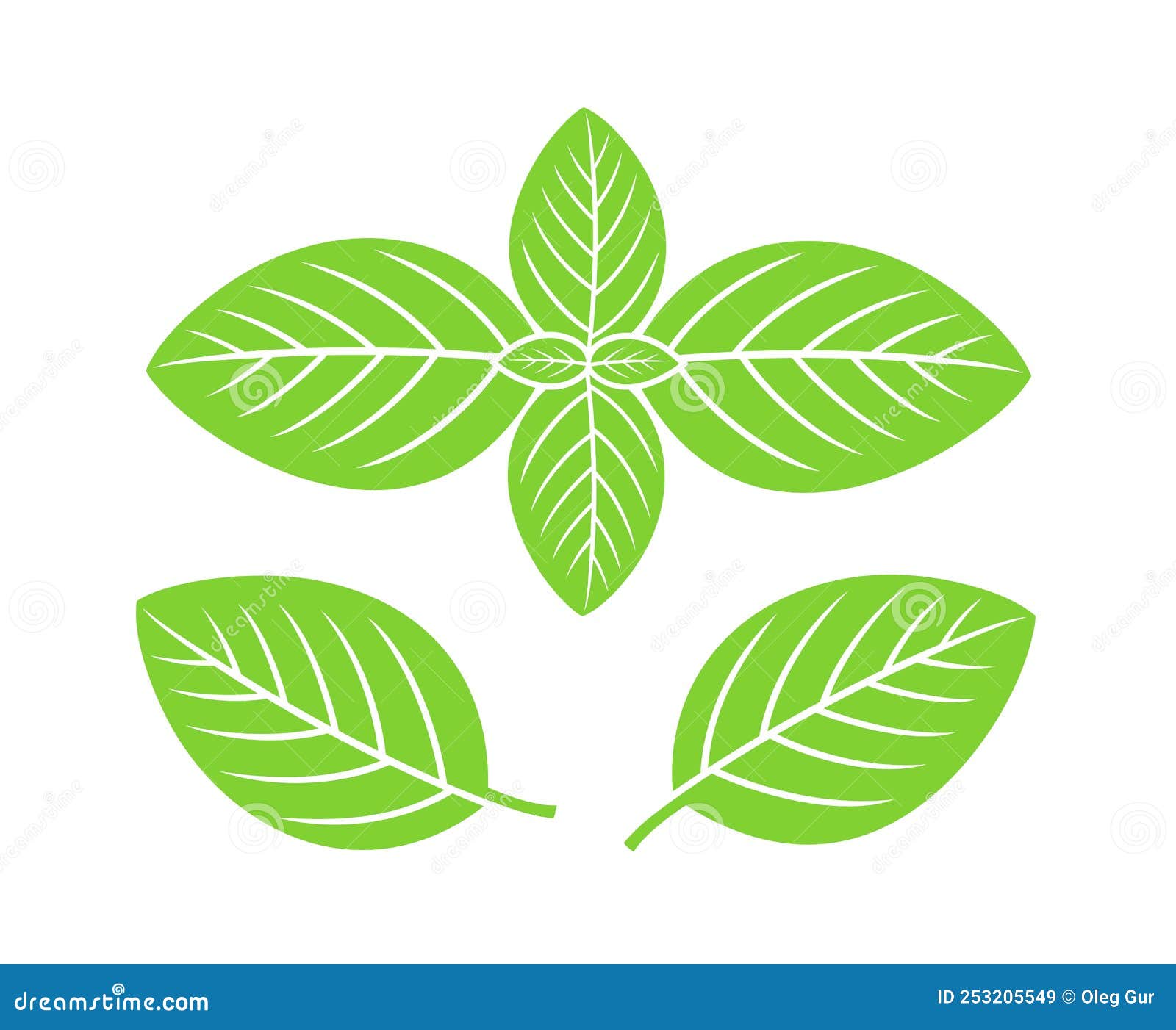 Basil Logo. Isolated Basil on White Background Stock Vector ...