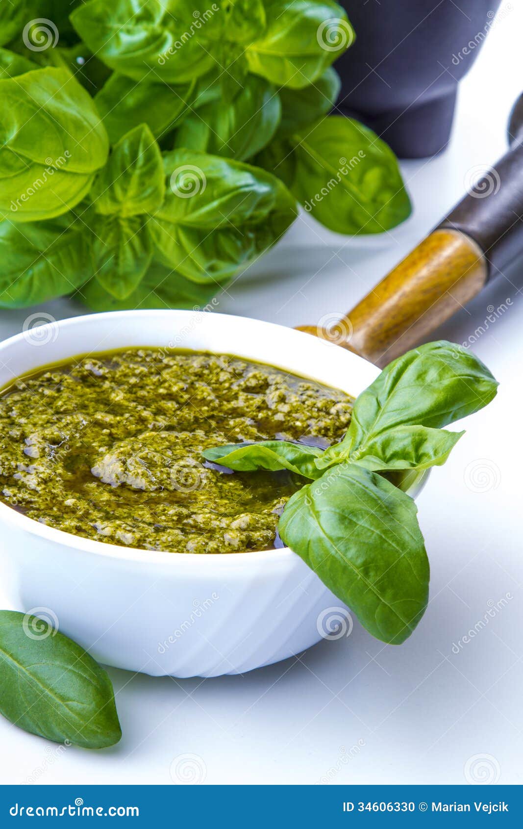 Basil pesto stock photo. Image of ingredients, cooked - 34606330