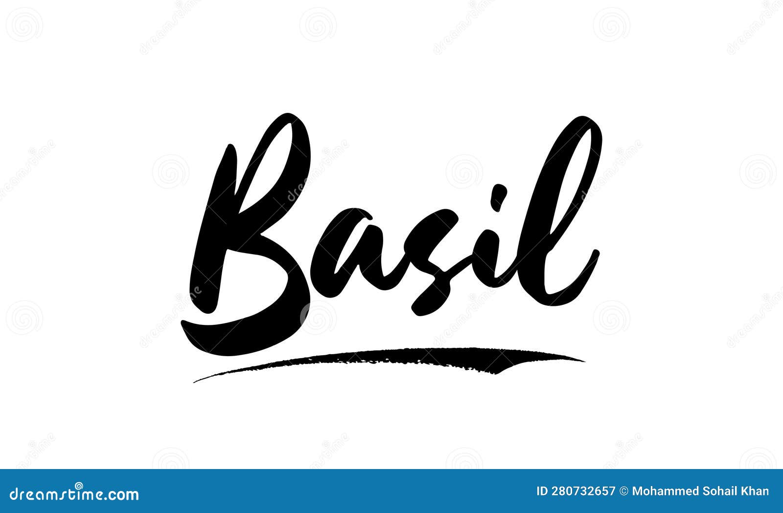 Basil Typography Lettering Text Vector Design Quote Stock Vector ...