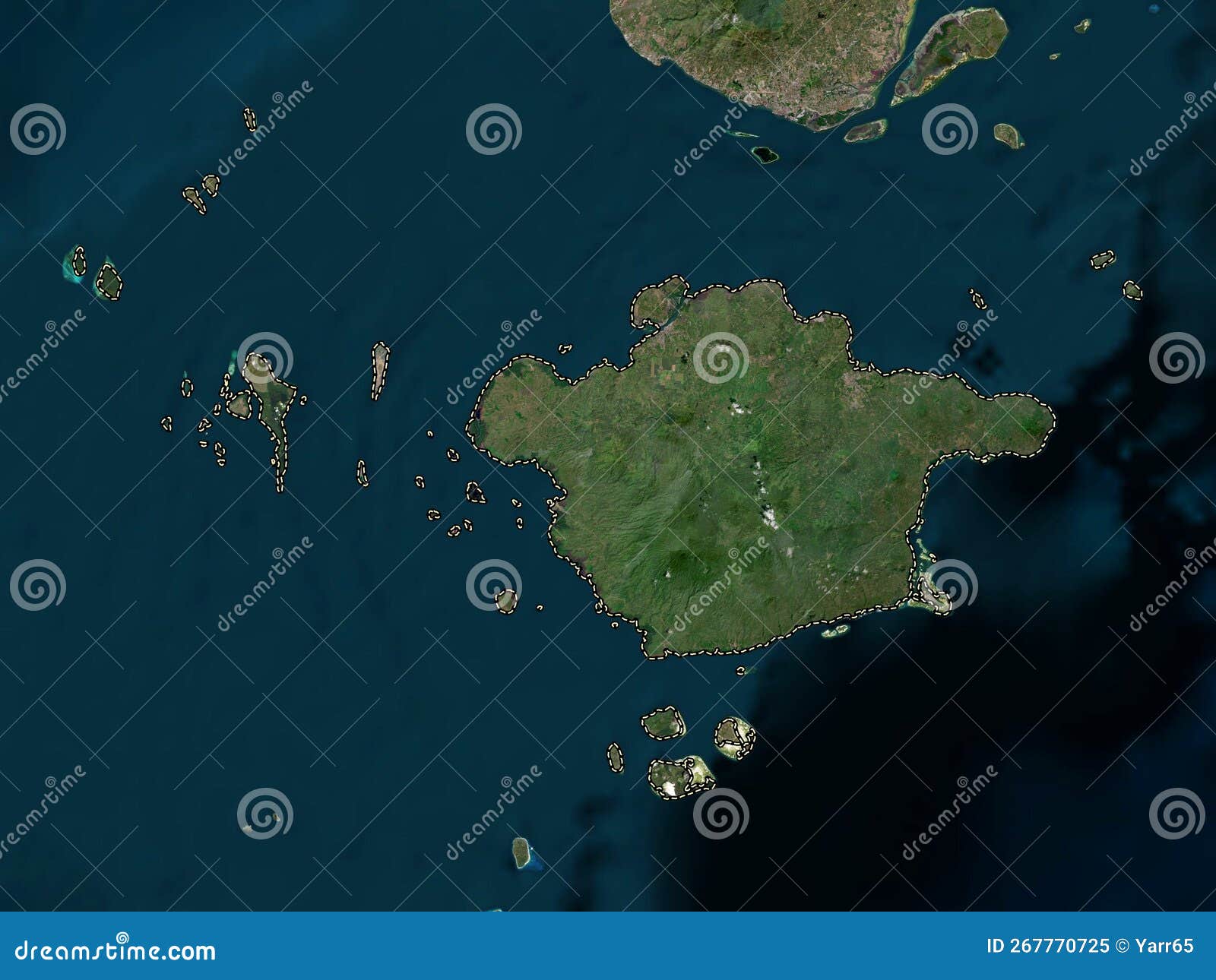 Basilan, Philippines. High-res Satellite. No Legend Stock Illustration ...