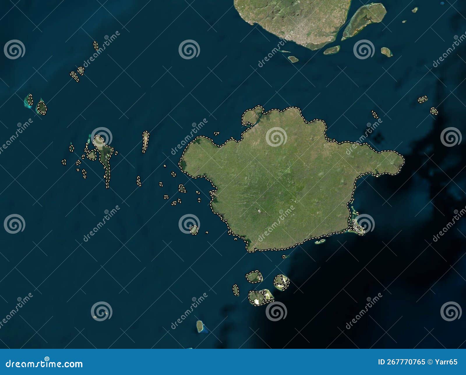 Basilan, Philippines. Low-res Satellite. No Legend Stock Illustration ...