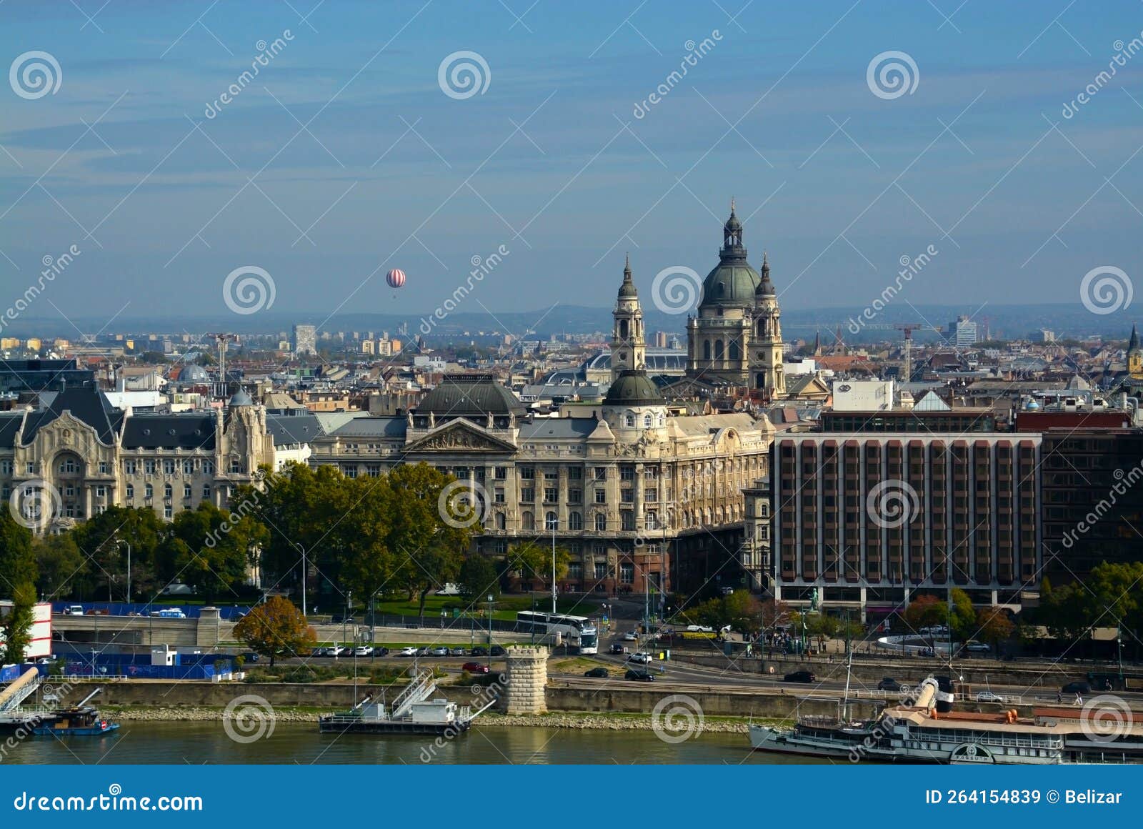 Basilica of Budapest from the Buda Side Stock Image - Image of buda ...