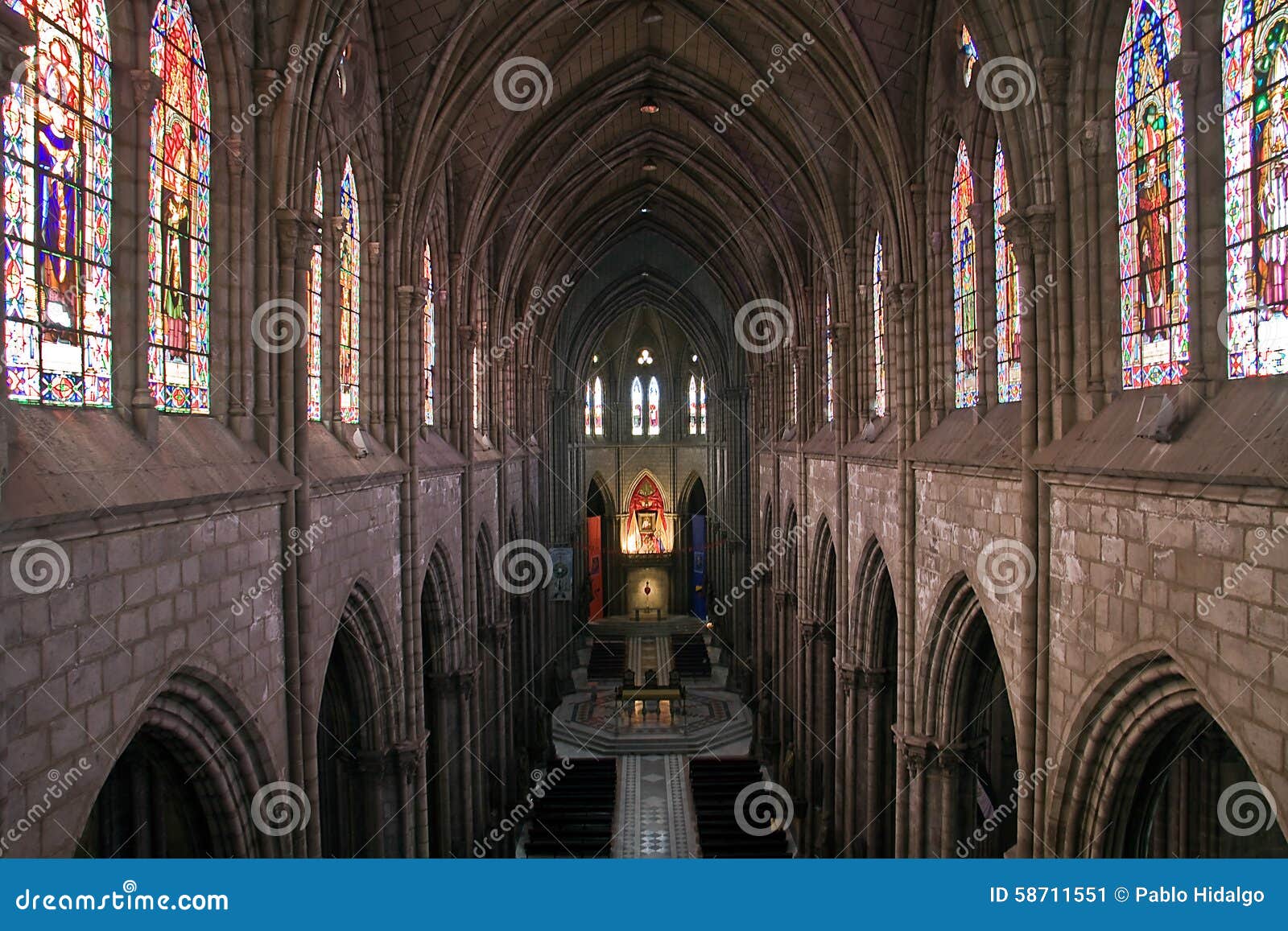 Basilica Church in Quito, Ecuador Stock Image - Image of history ...