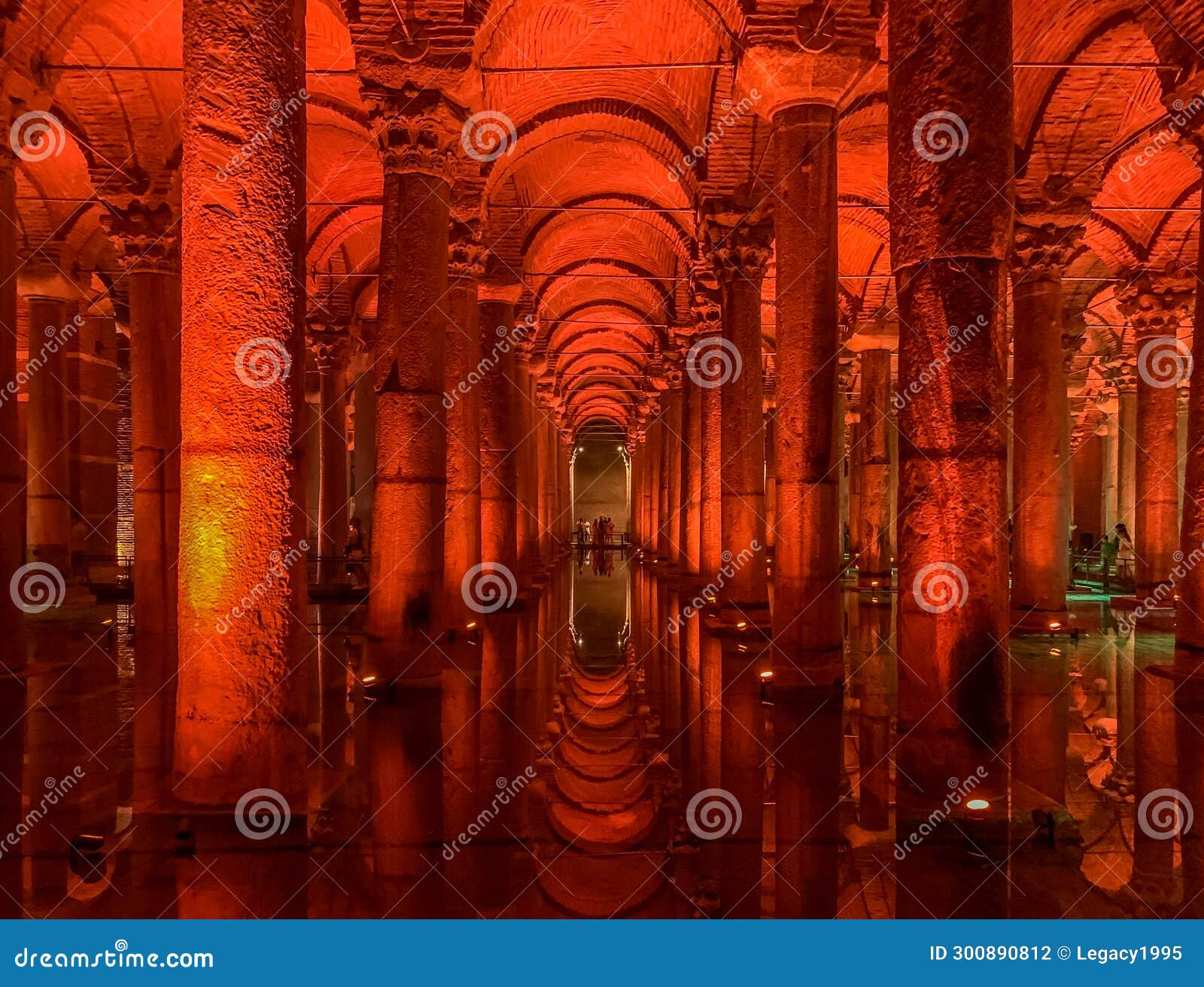 Basilica Cistern Ancient Columns and Modern Sculptures in Istanbul ...