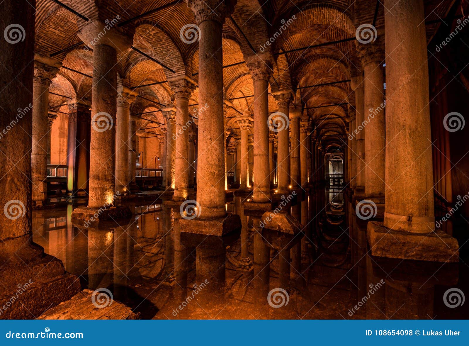 The Basilica Cistern stock photo. Image of palace, fish - 108654098
