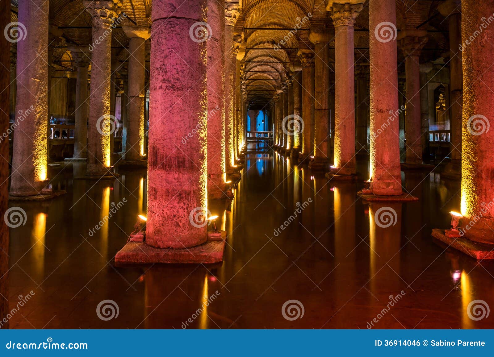 Basilica cistern, Istanbul stock photo. Image of travel - 36914046