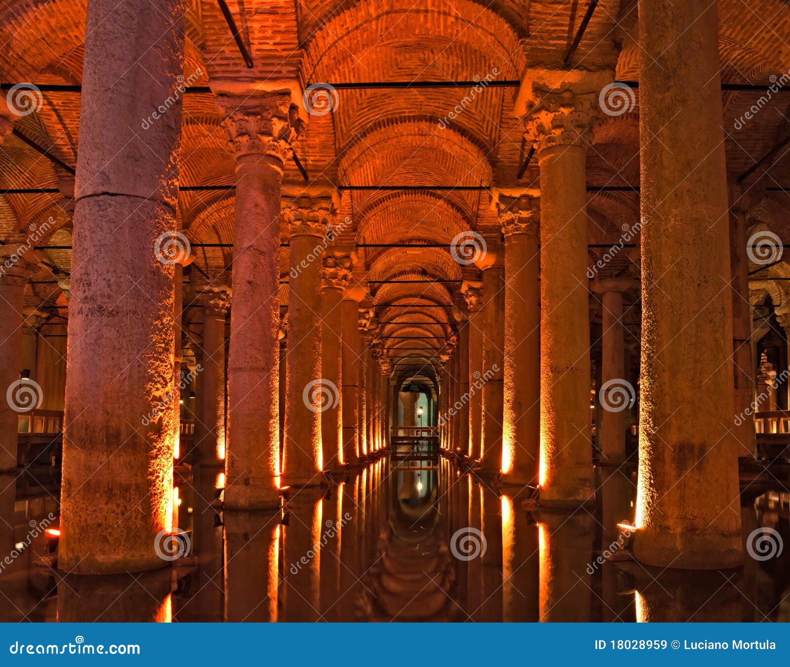 Basilica Cistern, Istanbul, Turkey. Stock Image - Image of arch ...