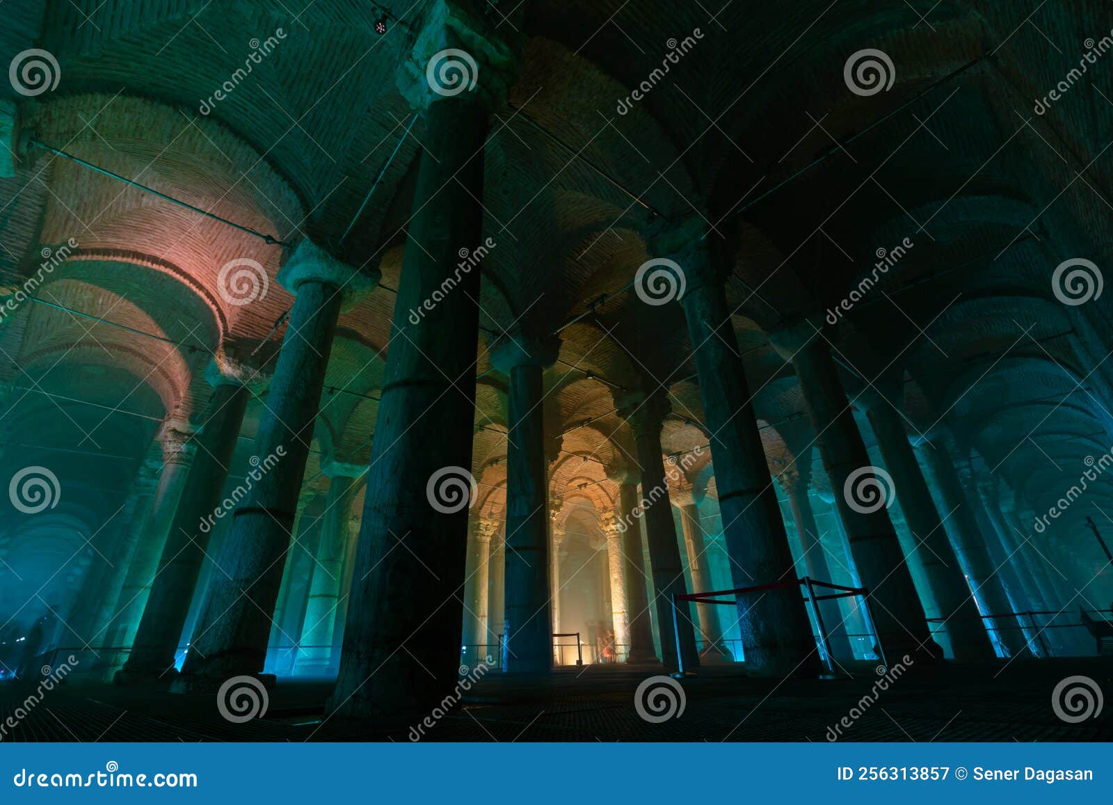 Basilica Cistern. Wide Angle View of Basilica Cistern Stock Image ...