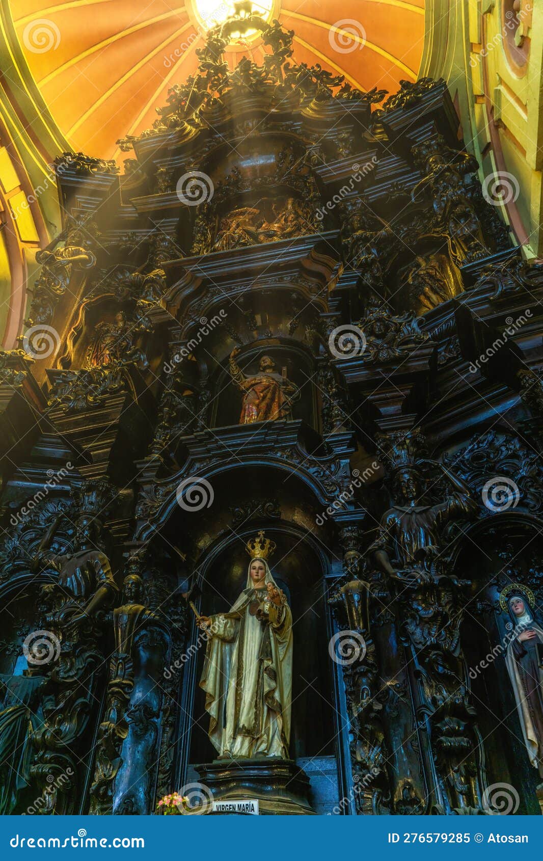 Basilica and Convent of the Virgin of Mercy, Altar Stock Image - Image ...