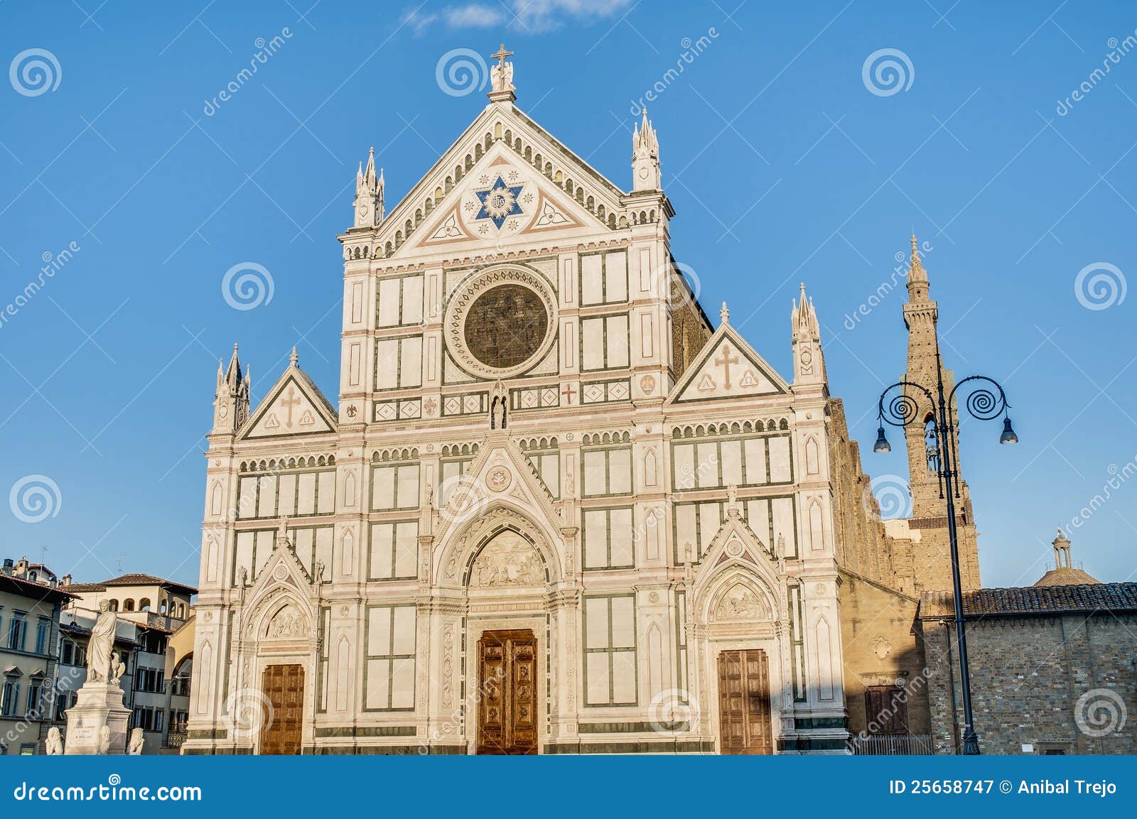 The Basilica of the Holy Cross in Florence, Italy Stock Image - Image ...