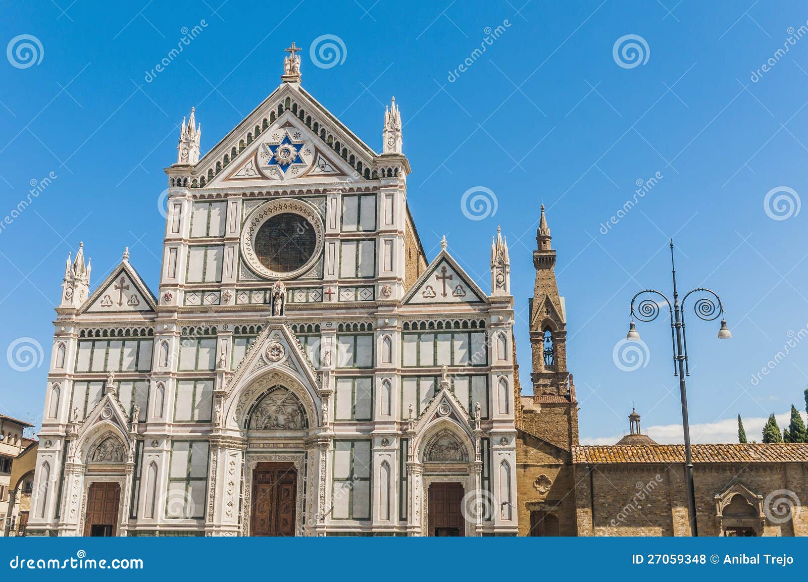 The Basilica of the Holy Cross in Florence, Italy Stock Photo - Image ...