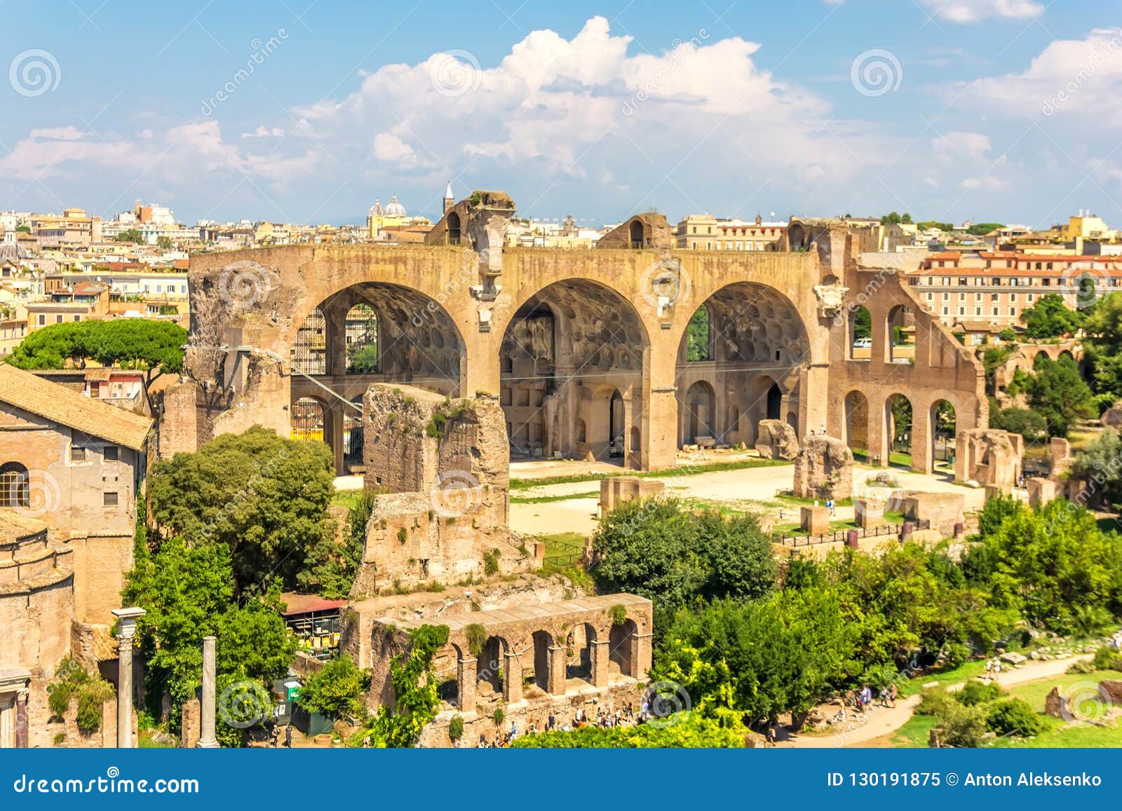 The Basilica of Maxentius and Constantine in the Roman Forum Stock ...