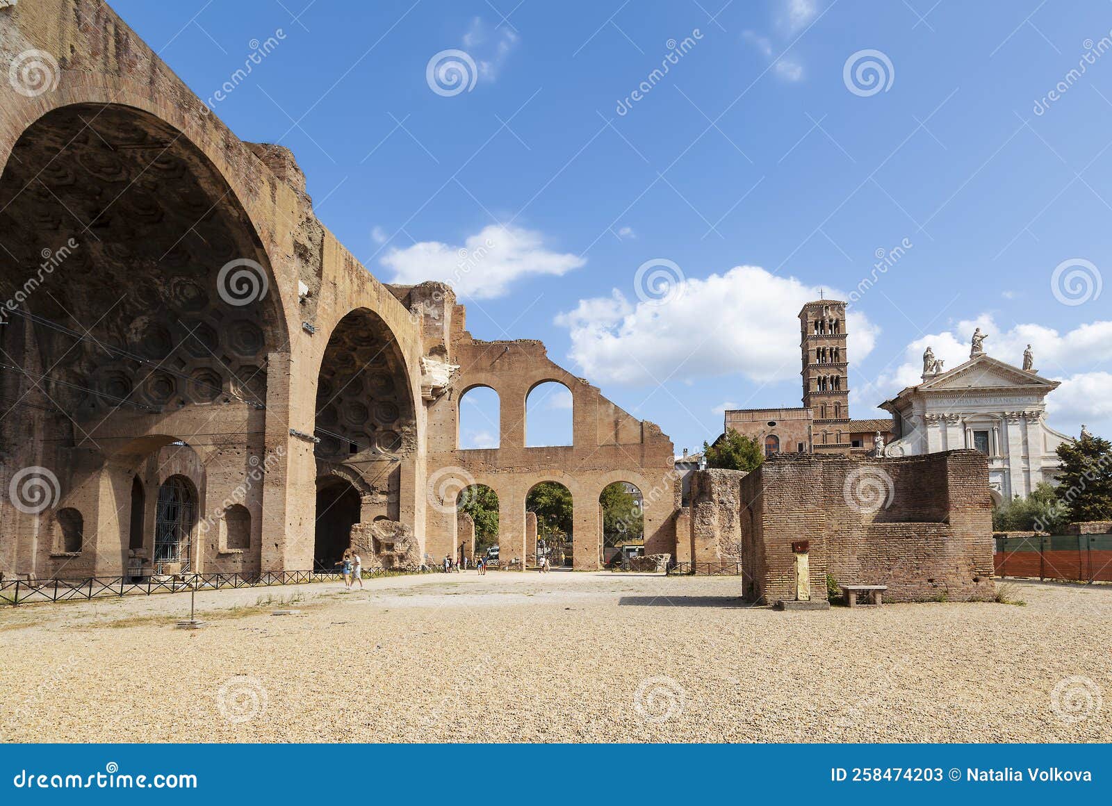 Basilica of Maxentius and Constantine in the Roman Forum Stock Image ...