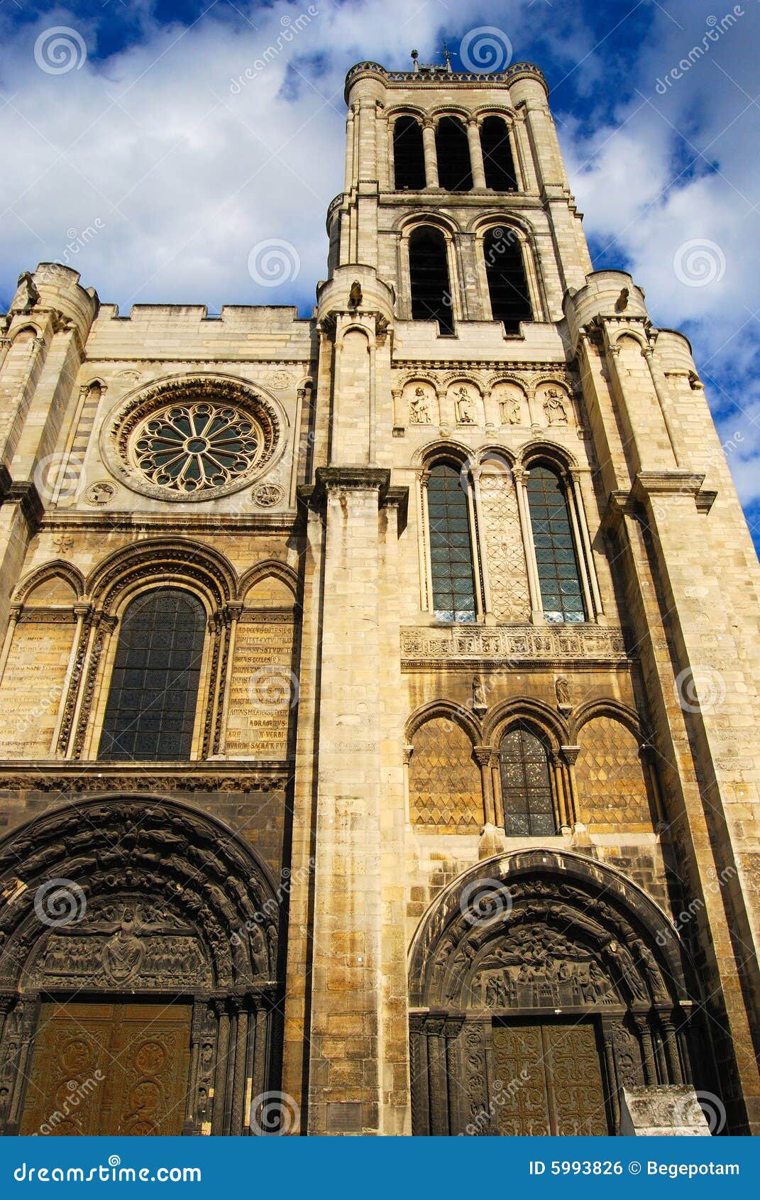 Basilica Saint Denis Tower stock photo. Image of romantic - 5993826