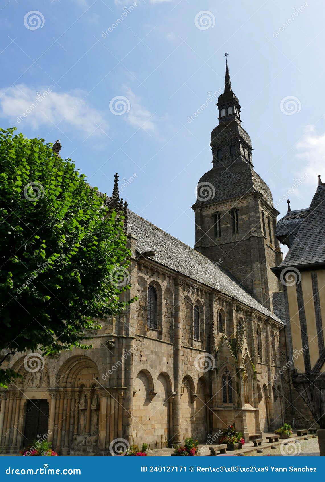 The Basilica Saint-Sauveur in Dinan Stock Image - Image of city, dinan ...