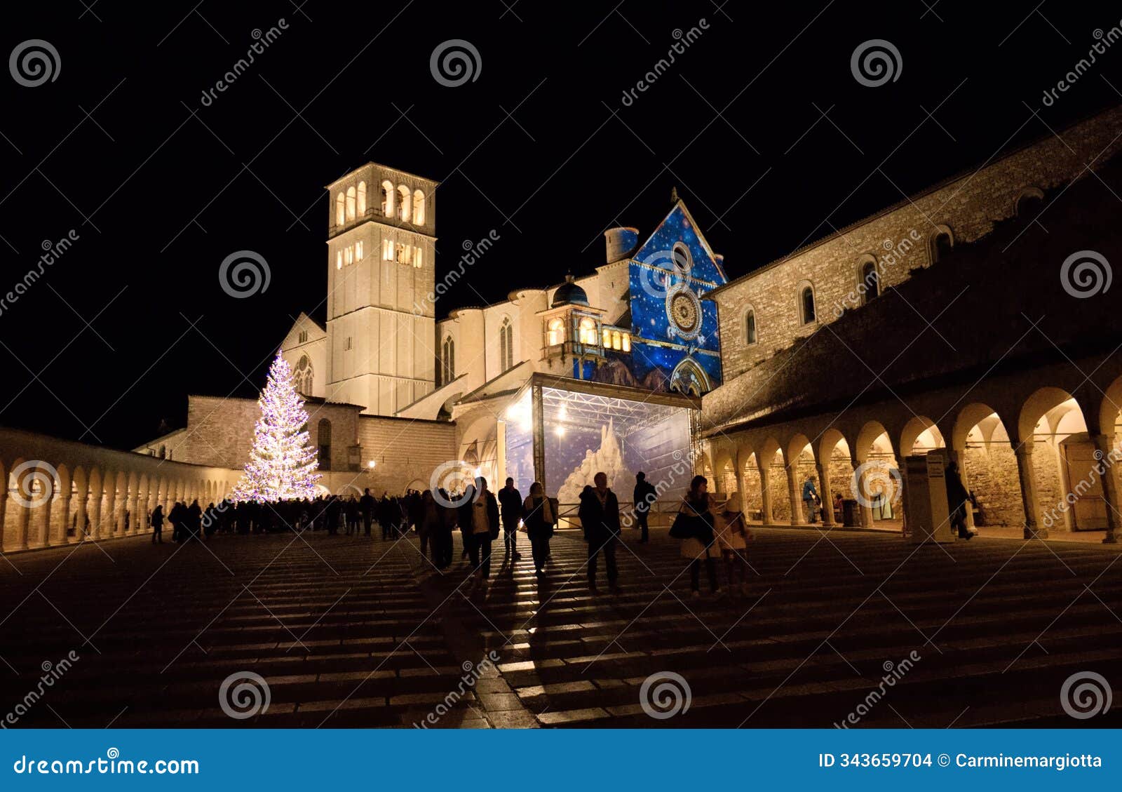 The Basilica of San Francesco in Assisi in Christmas 2023 Stock Photo ...