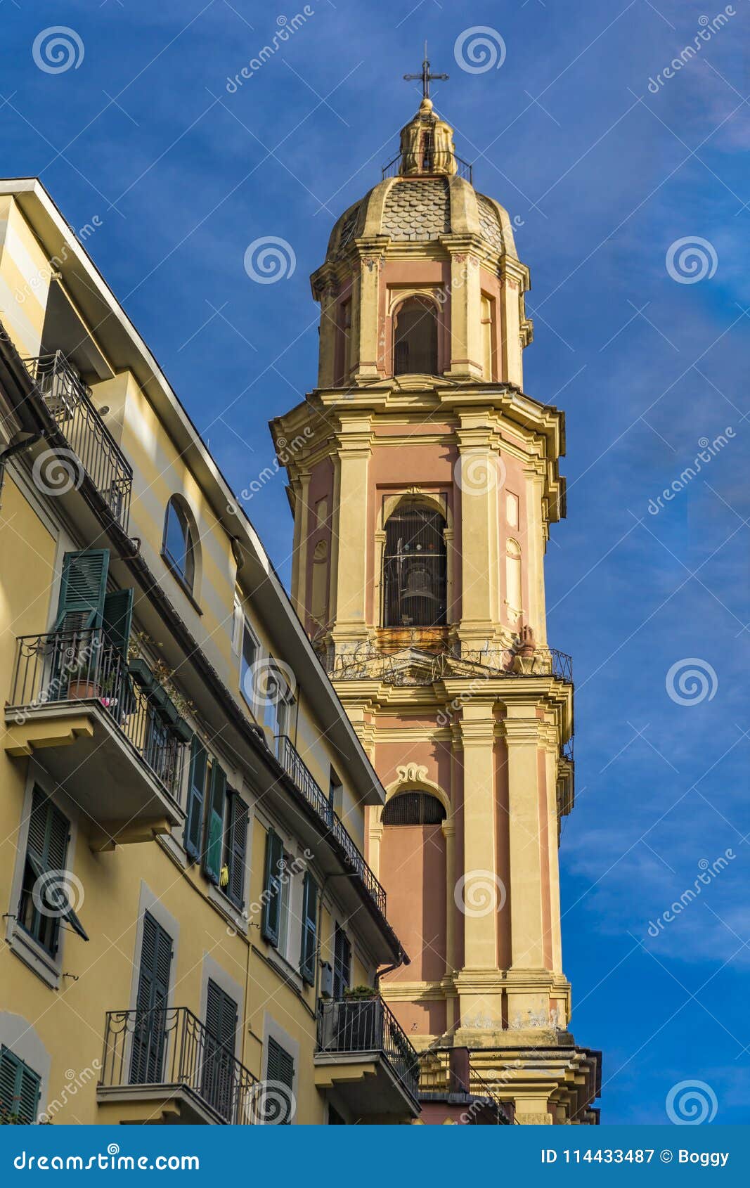 Basilica of San Gervasio E Protasio in Rapallo, Italy Stock Image ...