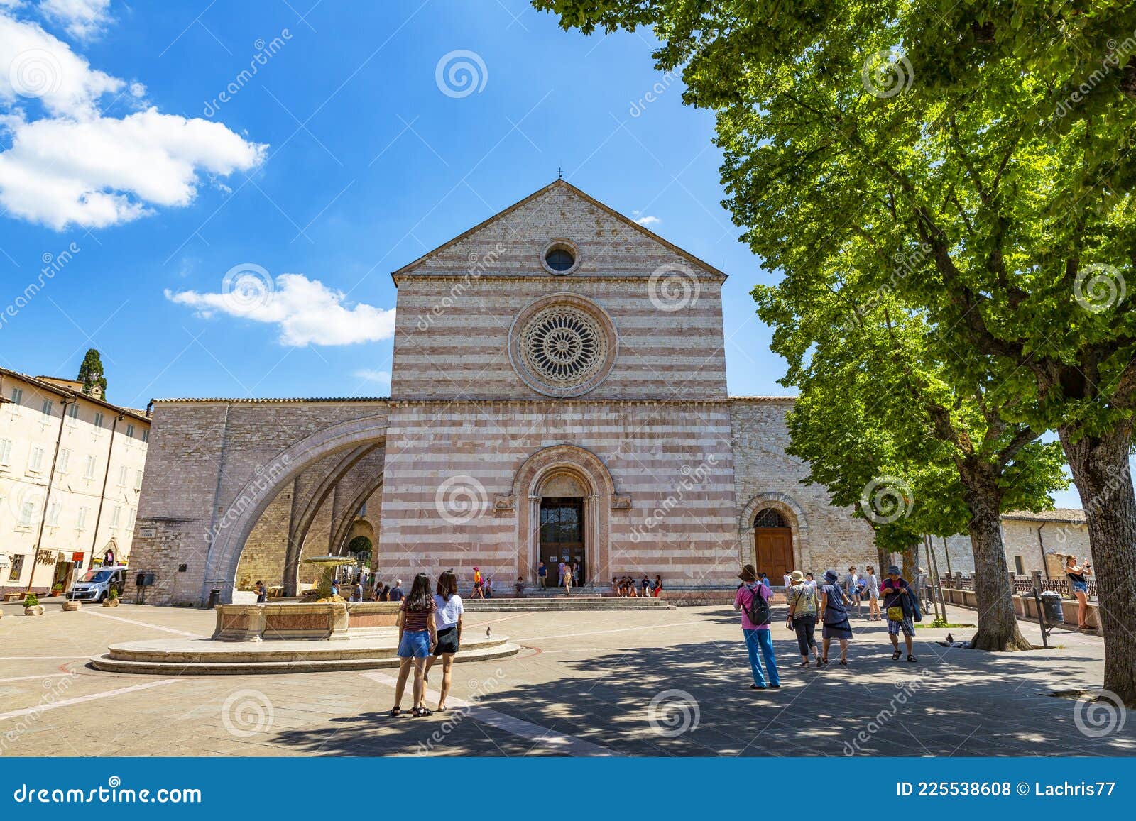 Basilica of Santa Chiara in Assisi. External View Editorial Stock Photo ...