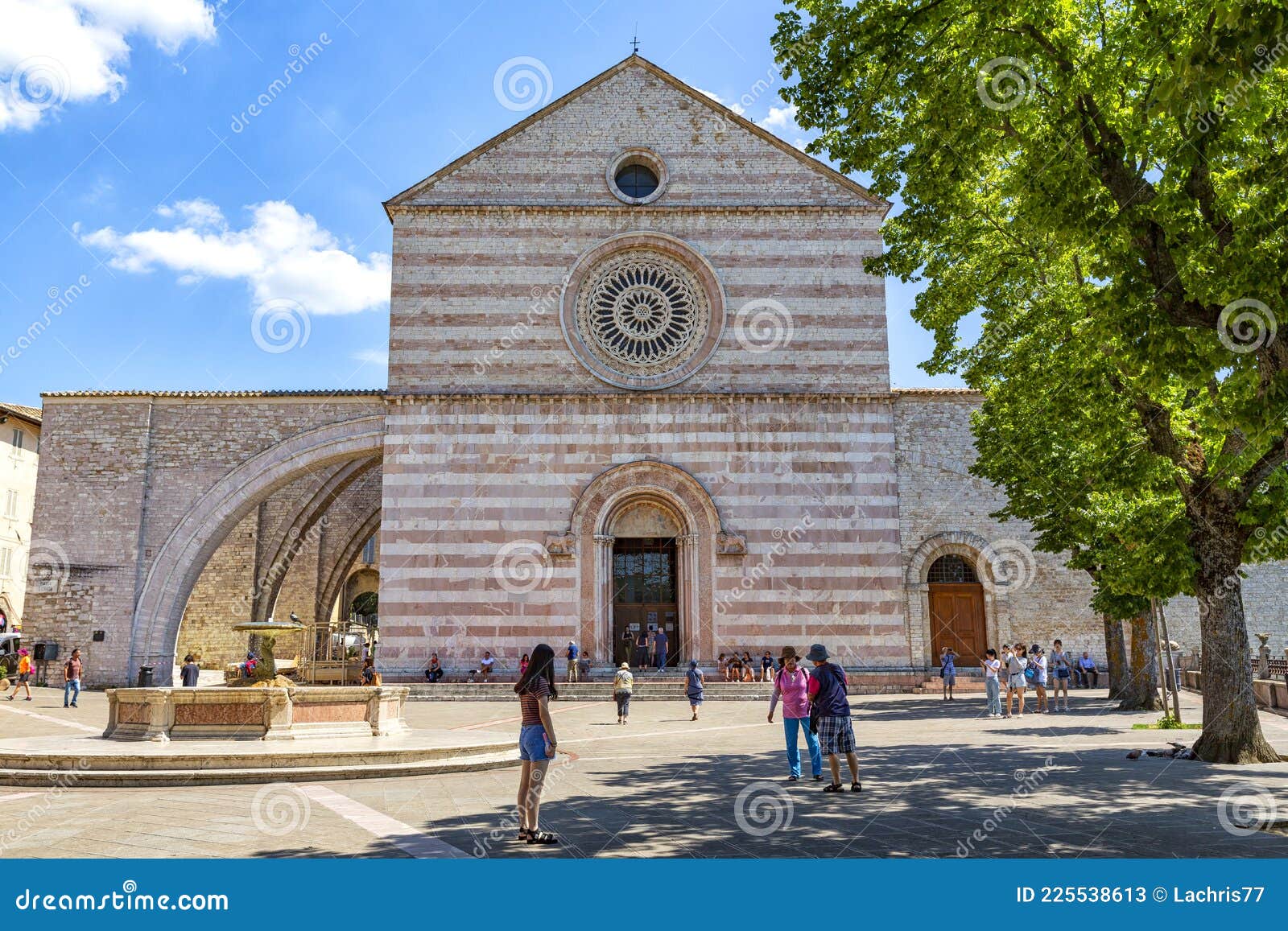 Basilica of Santa Chiara in Assisi. External View Editorial Stock Photo ...