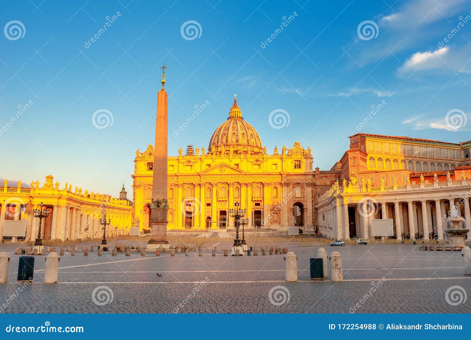 Basilica of St. Peter in the Vatican at Sunrise Editorial Stock Photo ...
