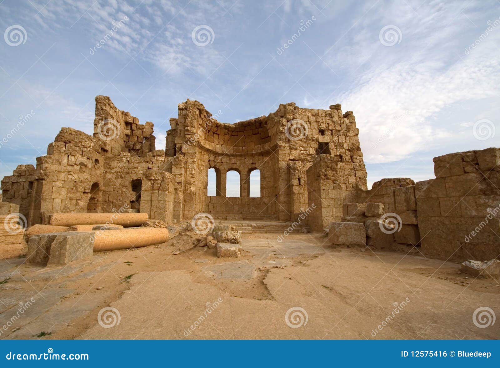 Basilica of St. Sergius at Rasafa Syria Stock Photo - Image of gypsum ...