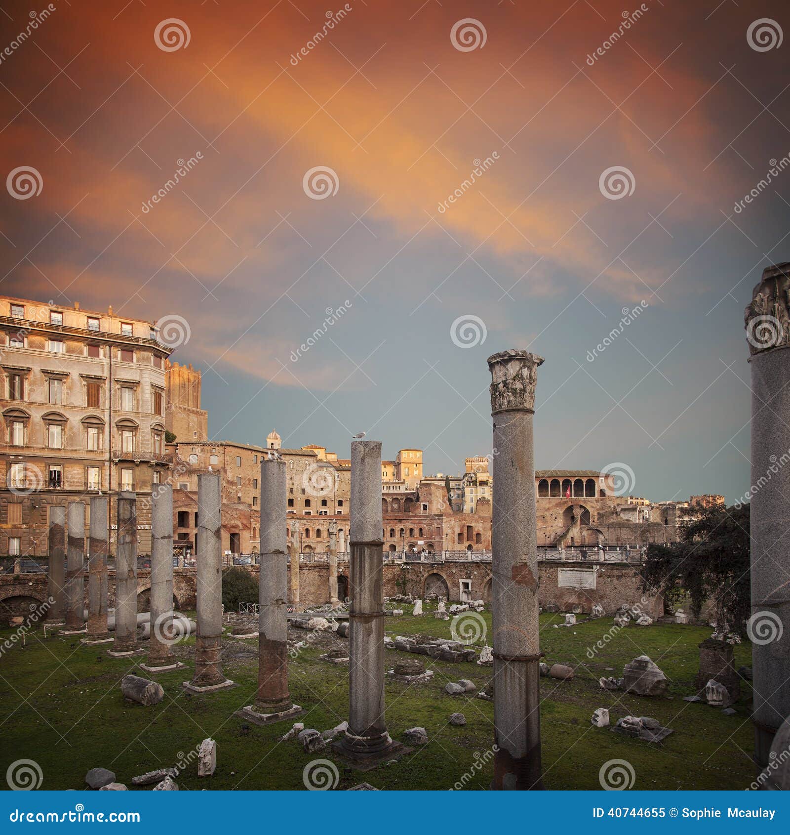 Basilica Ulpia Rome stock image. Image of forum, ancient - 40744655