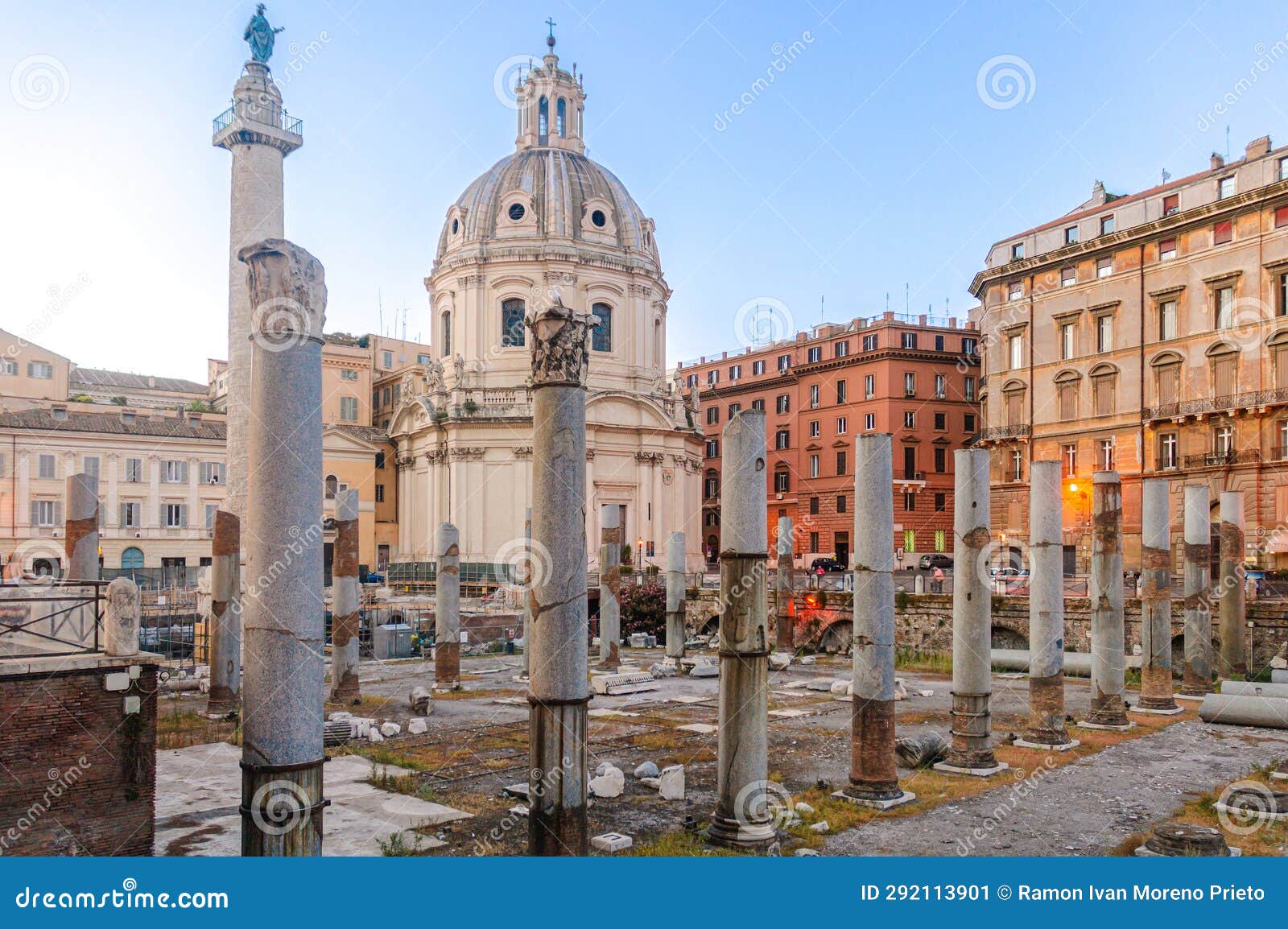 Basilica Ulpia of Trajano Forum, in Rome Editorial Photo - Image of ...