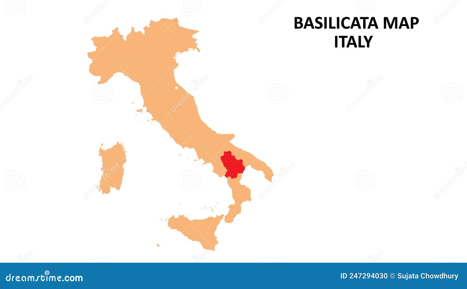 Basilicata Regions Map Highlighted on Italy Map Stock Vector ...