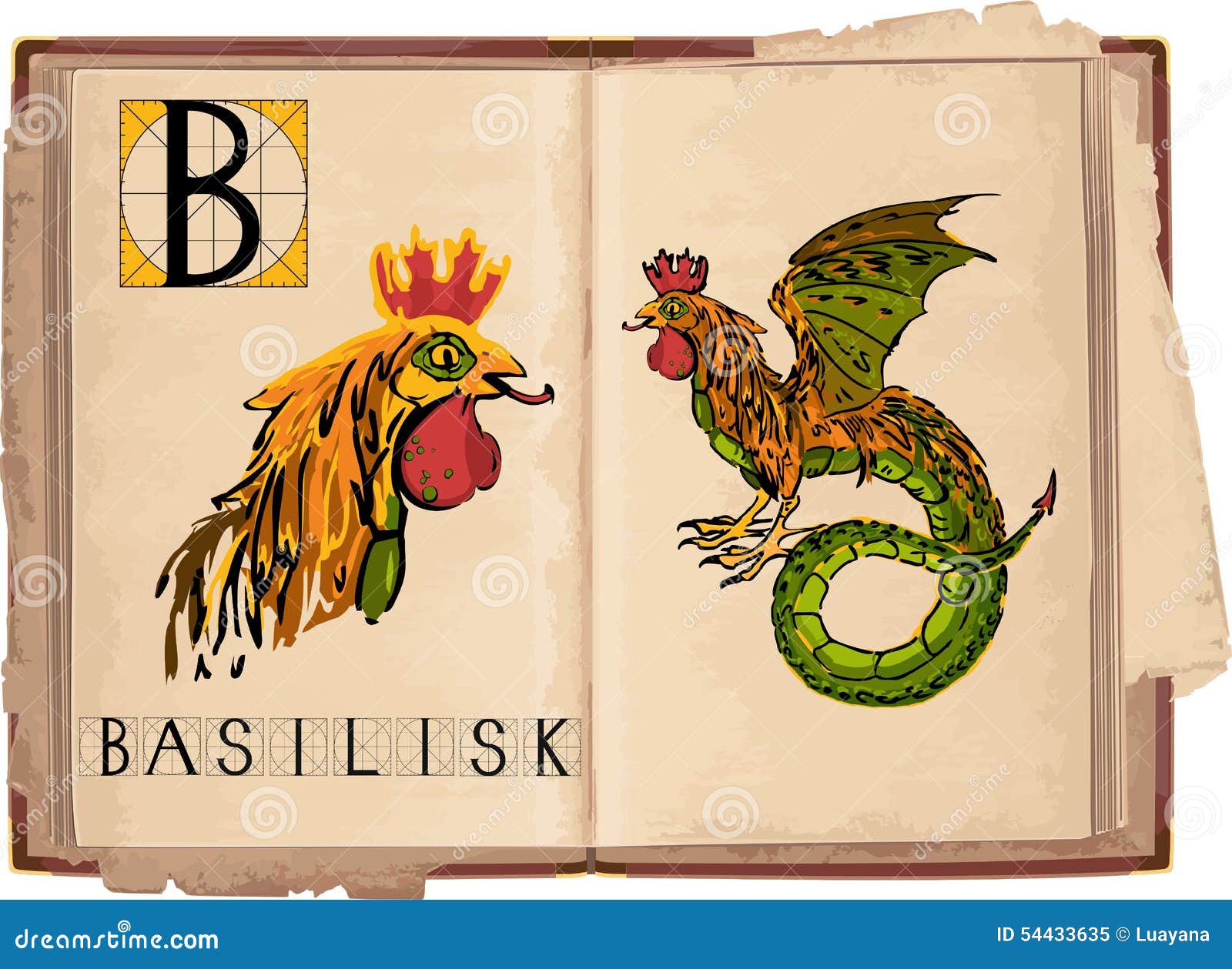 Basilisk Cartoon Vector | CartoonDealer.com #54433635