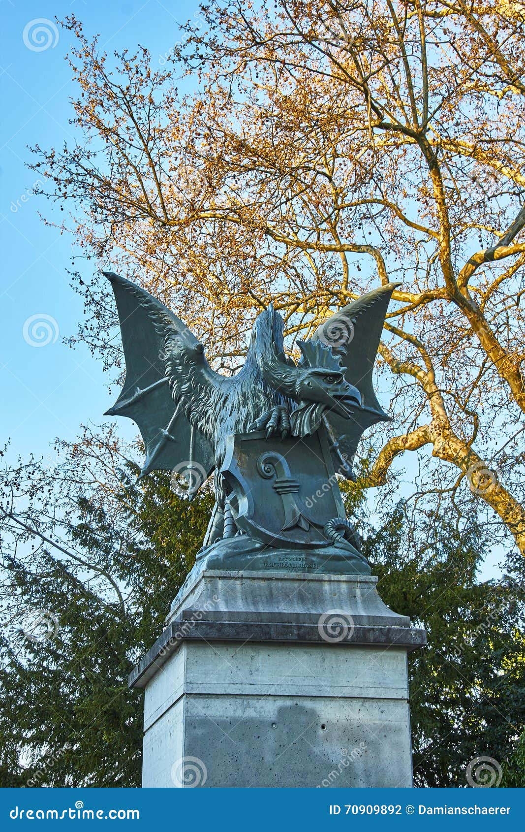 The Basilisk stock photo. Image of dragon, wings, monument - 70909892