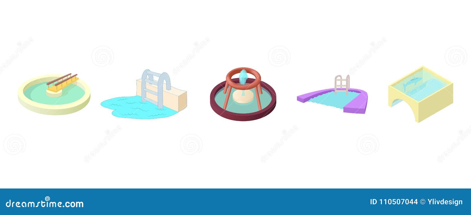 Basin Icon Set, Cartoon Style Stock Vector - Illustration of play ...